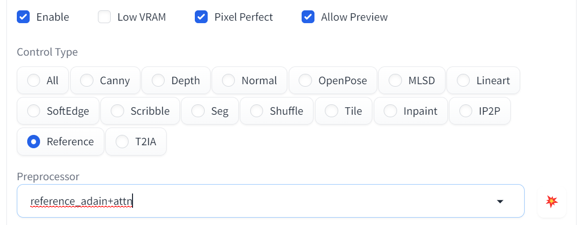 ControlNet Reference Pre-processors