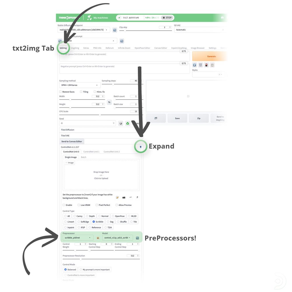 Bring Sketches to Life with ControlNet - Scribble