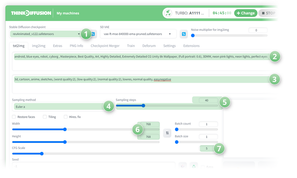 Morphing animations with Loopback Wave and Stable Diffusion
