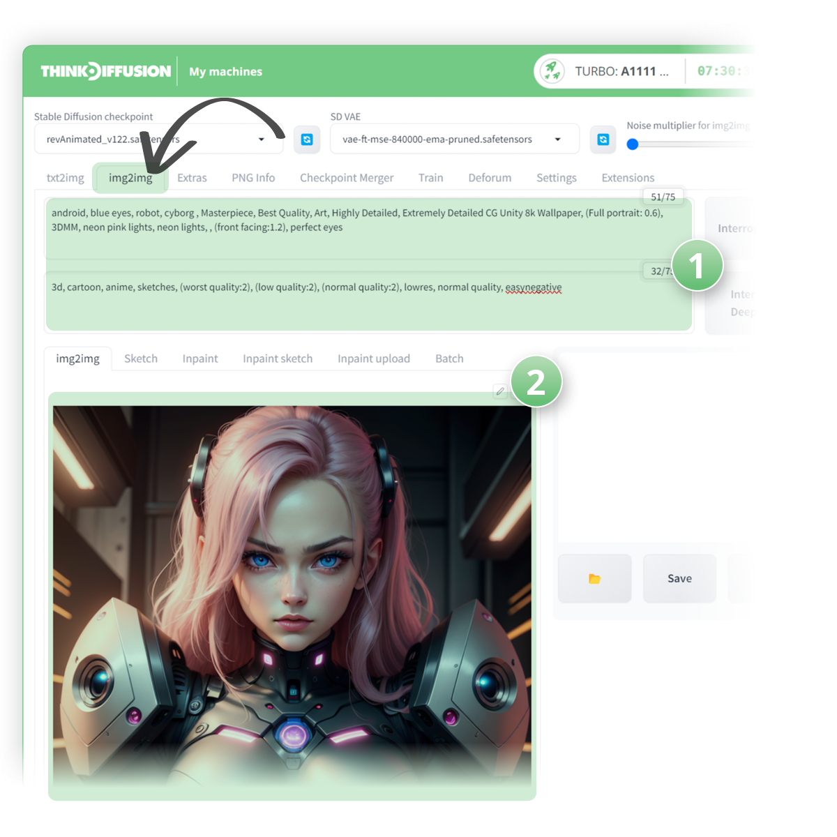 Morphing animations with Loopback Wave and Stable Diffusion