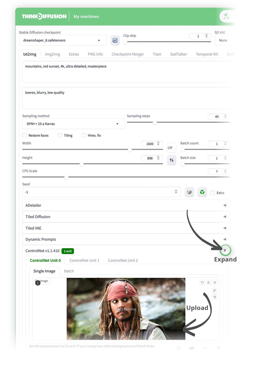 Hidden faces and text with ControlNet QR Code Monster
