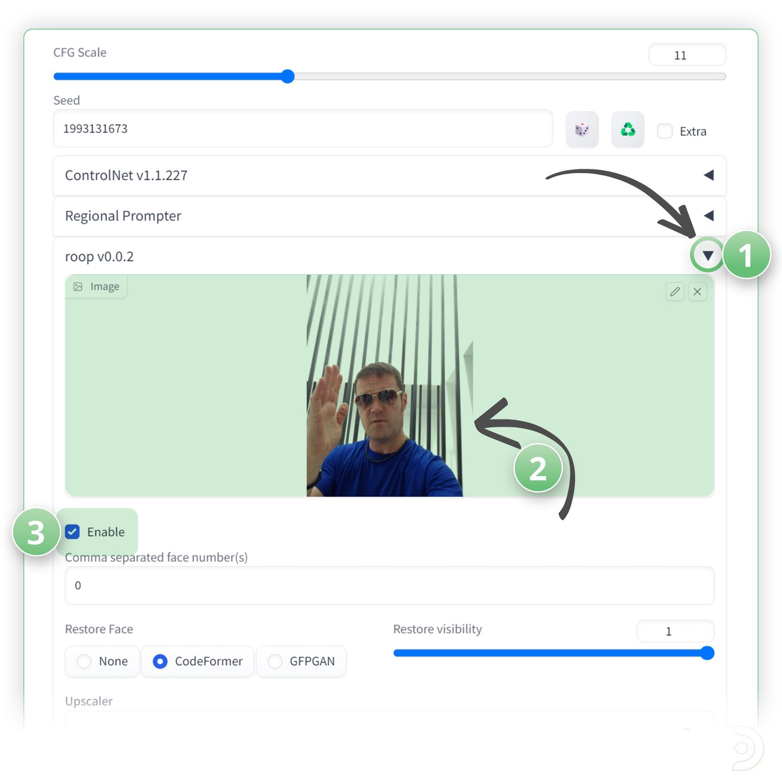 Face swapping with ReActor!