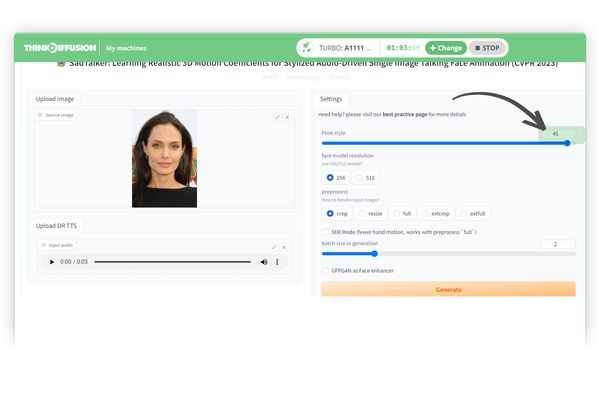 SadTalker - Talking head videos