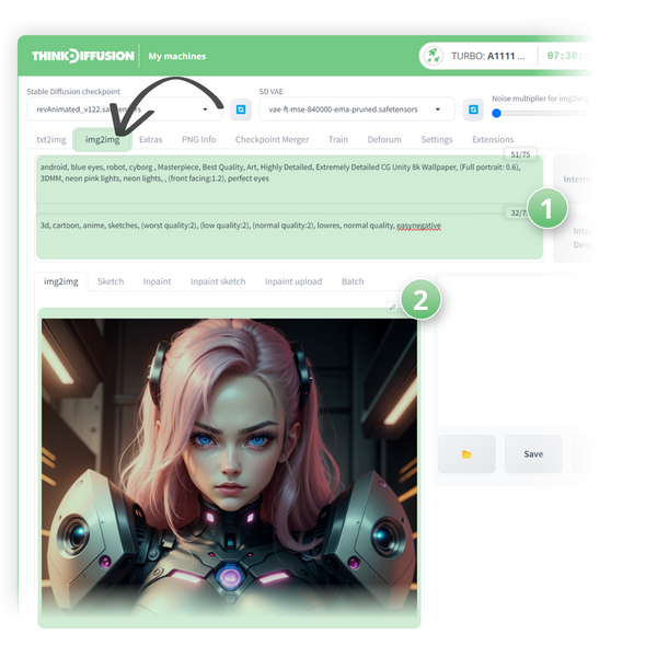 Morphing animations with Loopback Wave and Stable Diffusion